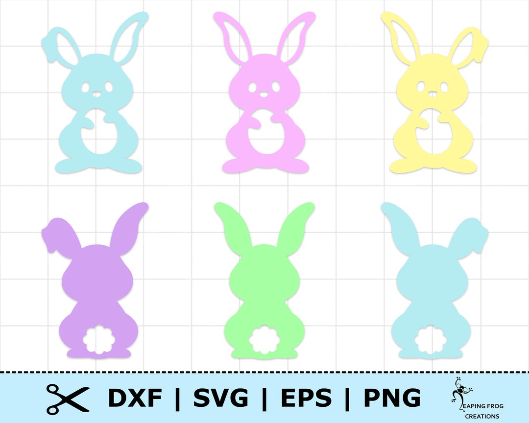Easter Bunnies SVG. Cricut Cut Files, Silhouette Files. Bunnies ...