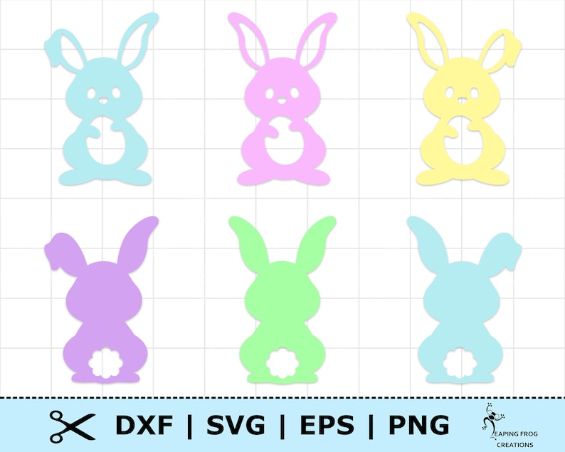 Easter Bunnies SVG. Cricut Cut Files Silhouette Files. - Etsy