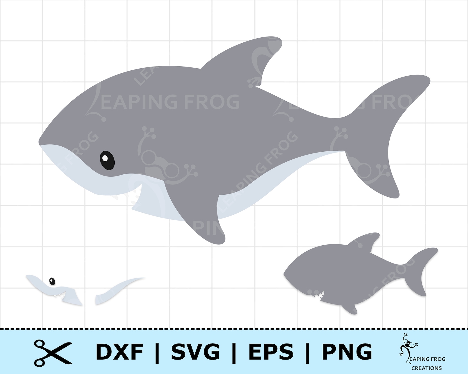 Cute Shark SVG PNG DXF. Digital Download. Cricut, Silhouette Cut Files ...