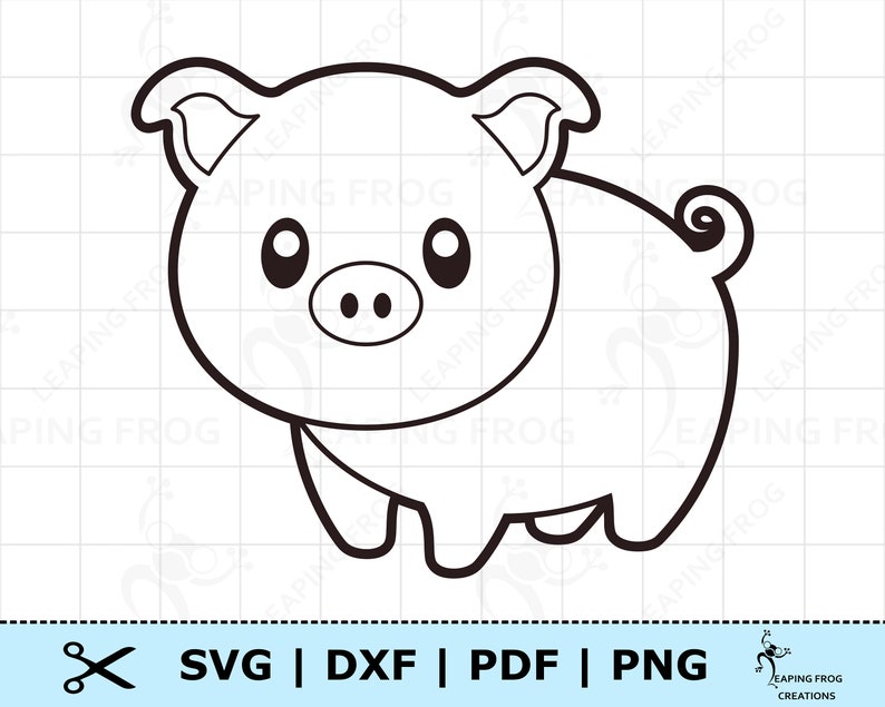 Cute Pig SVG PNG DXF Pdf. Cricut Cut Files Silhouette. Pig - Etsy