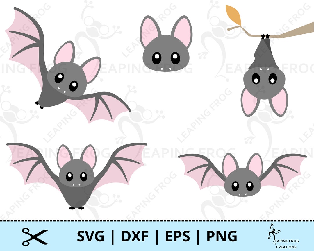 Bats SVG. PNG. Halloween! Cricut Cut Files, Layered. Silhouette. Bundle ...