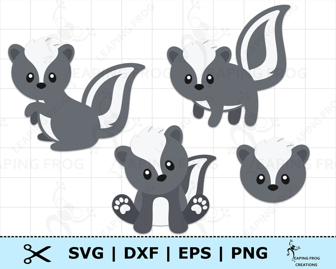 Skunk SVG. Cricut Cut Files, Silhouette. Layered Files. Skunk Set Svg ...