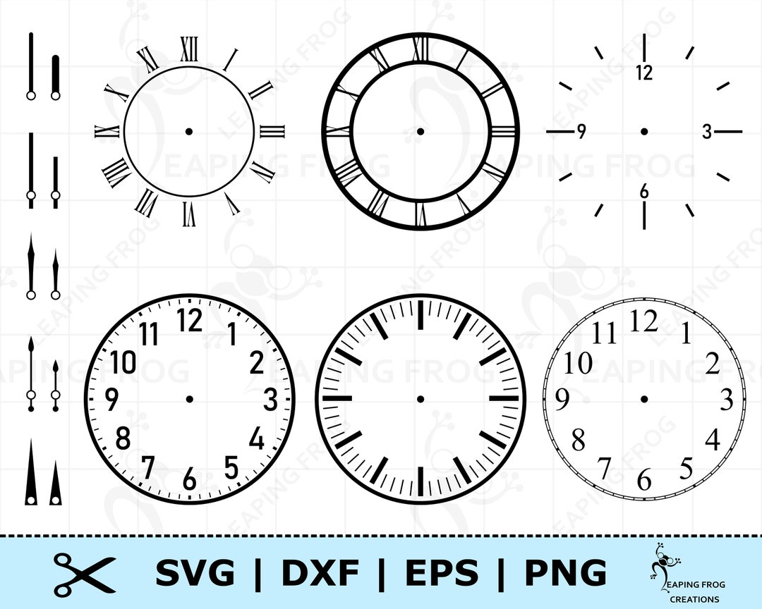 Clock SVG. Mix & Match! Cricut Cut Files, Silhouette Files. Clock Faces ...