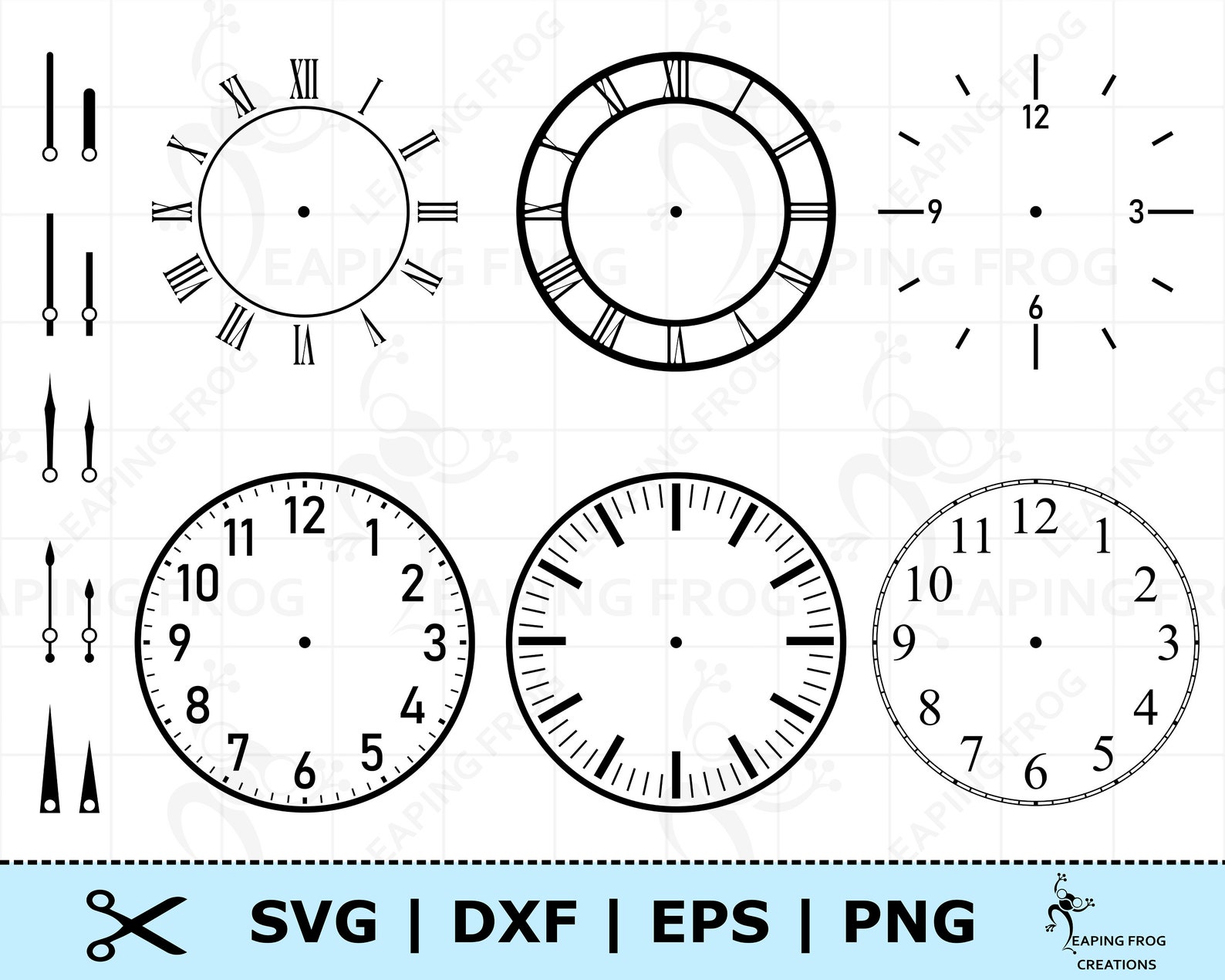 Clock SVG. Mix & Match! Cricut Cut Files, Silhouette Files. Clock Faces ...