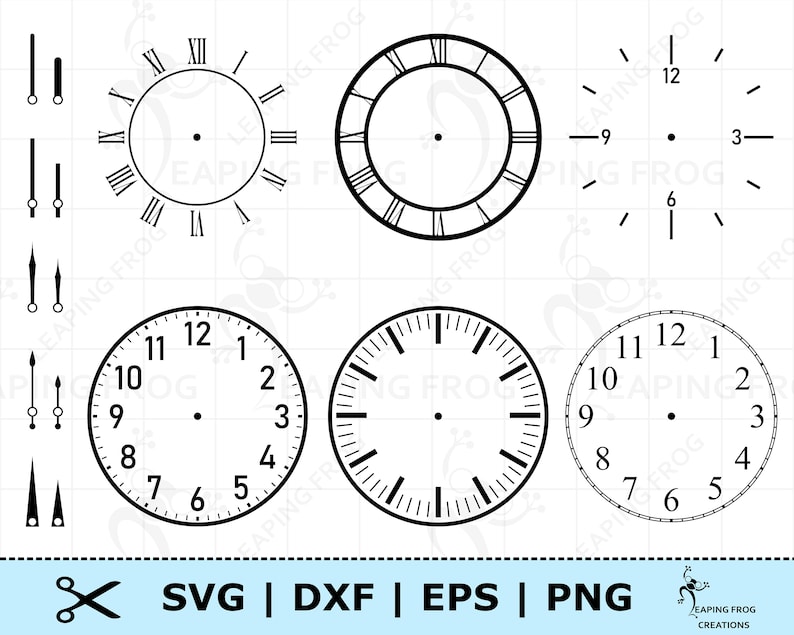 Clock SVG. Mix & Match! Cricut Cut Files, Silhouette Files. Clock Faces ...