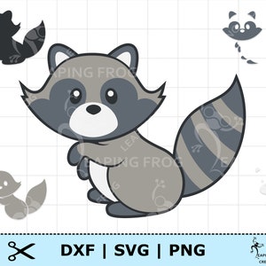 Cute Raccoon SVG. PNG DXF. Cricut Cut Files, Silhouette. Layered Files ...