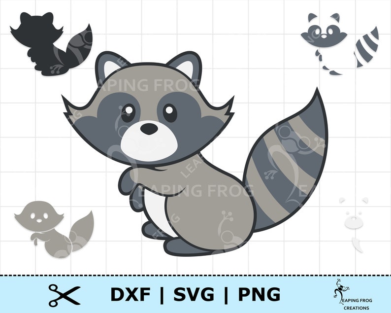Cute Raccoon SVG. PNG DXF. Cricut Cut Files Silhouette. | Etsy