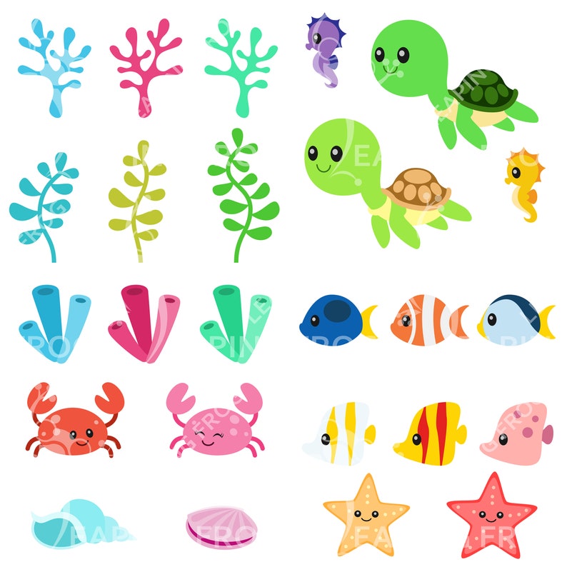 Ocean Png Set Bundle. Instant Download. Graphic Digital | Etsy