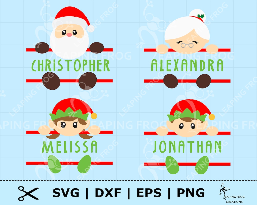 Christmas Monograms SVG. PNG. 4 Versions! Cricut Cut Files, Layered ...