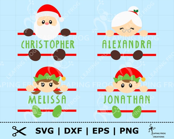 Christmas Monograms SVG. PNG. 4 Versions Cricut Cut Files | Etsy