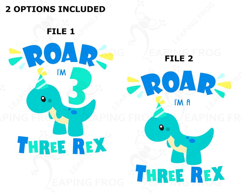 Three Rex SVG. PNG. Dinosaur Birthday Svg. Cricut Cut Files - Etsy