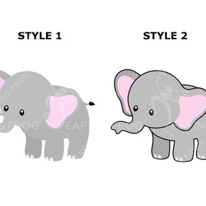 Cute Elephant SVG PNG DXF. Whole Image & Layered. Cricut, Silhouette ...