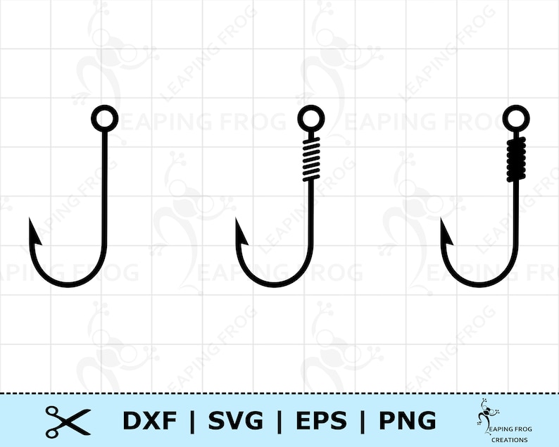 Fish Hooks SVG. Fishing Clipart. Fishing Hooks Svg. Cricut Cut Files ...