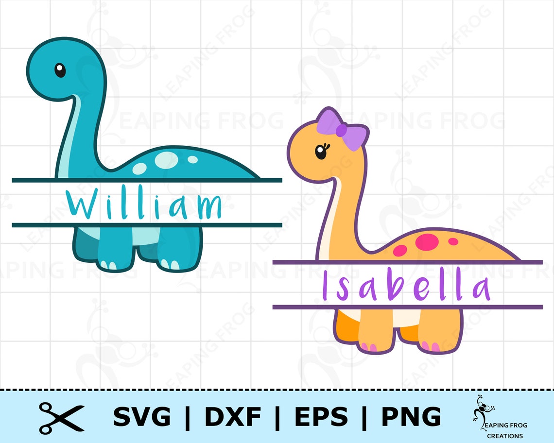 Dinosaur Monogram SVG. PNG. 2 Versions Cricut Cut Files | Etsy