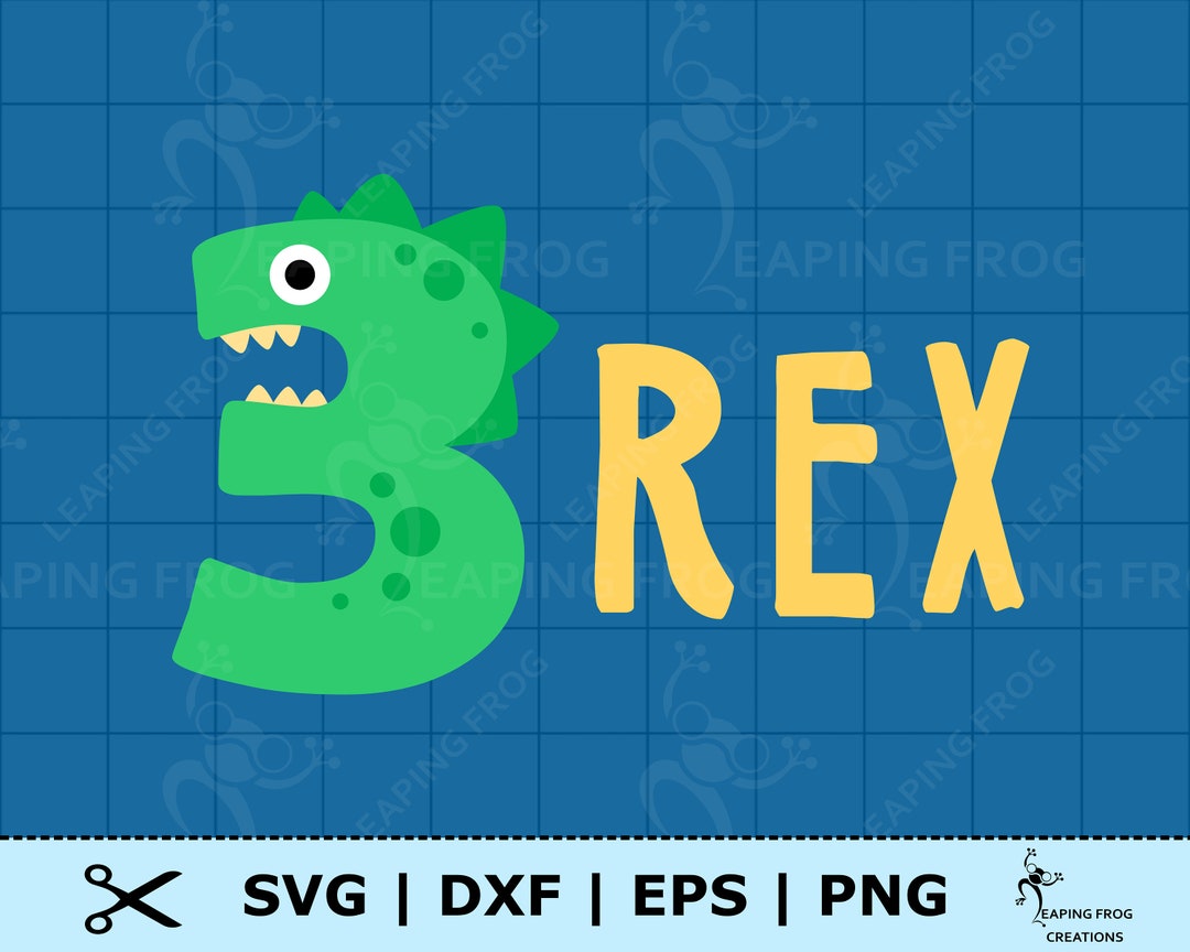 Three Rex SVG. Dinosaur Birthday Svg. Cricut Cut Files, Layered ...