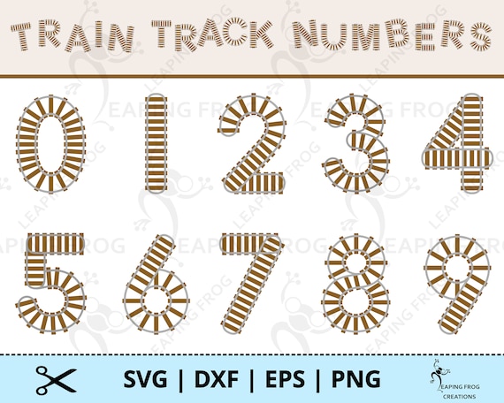 Train Track Numbers SVG. PNG. Cricut Cut Files Layered. - Etsy Canada