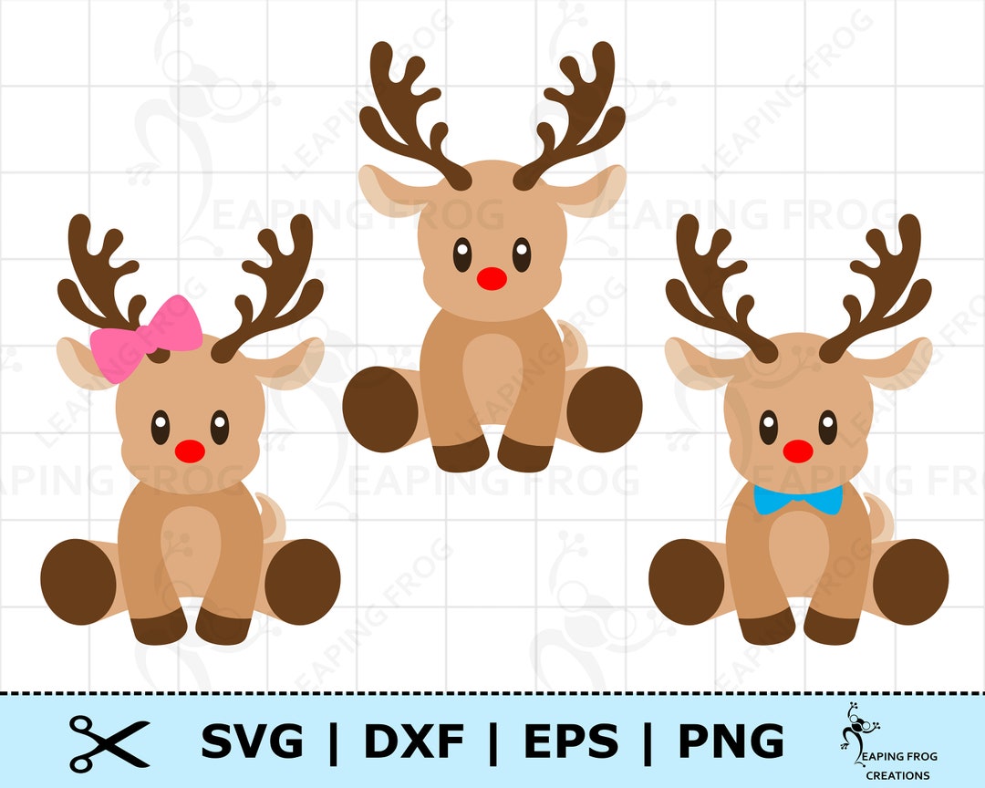 Reindeer SVG. PNG. Cricut Cut Files, Layered Files. Silhouette. Girl ...
