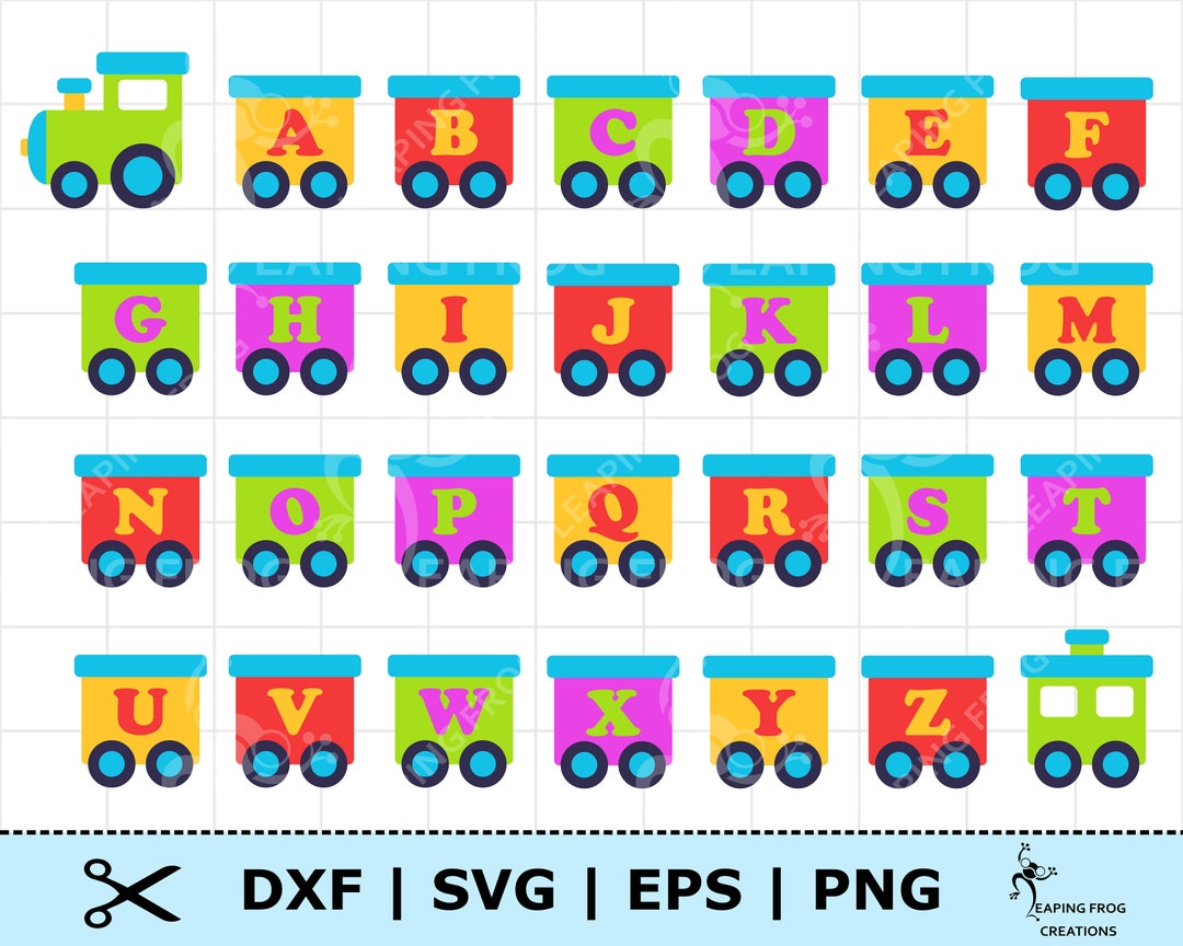 Train Alphabet SVG. Cricut Cut Files, Layered. Silhouette. Train Font ...