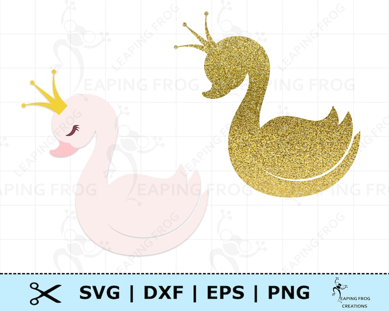 Swan Princess SVG. Cricut Cut Files Layered. Silhouette | Etsy