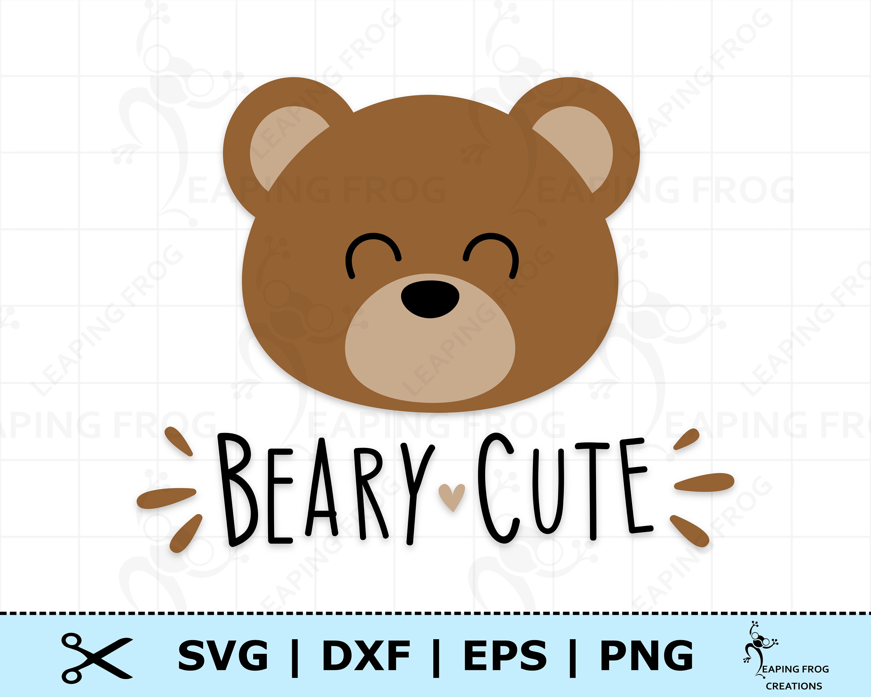 Beary Cute SVG. PNG . Cricut Cut Files, Silhouette. Great for Onesies ...