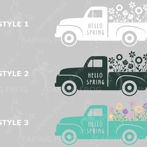 Spring Truck SVG. PNG. 3 Versions! Cricut Cut Files, Silhouette Files ...