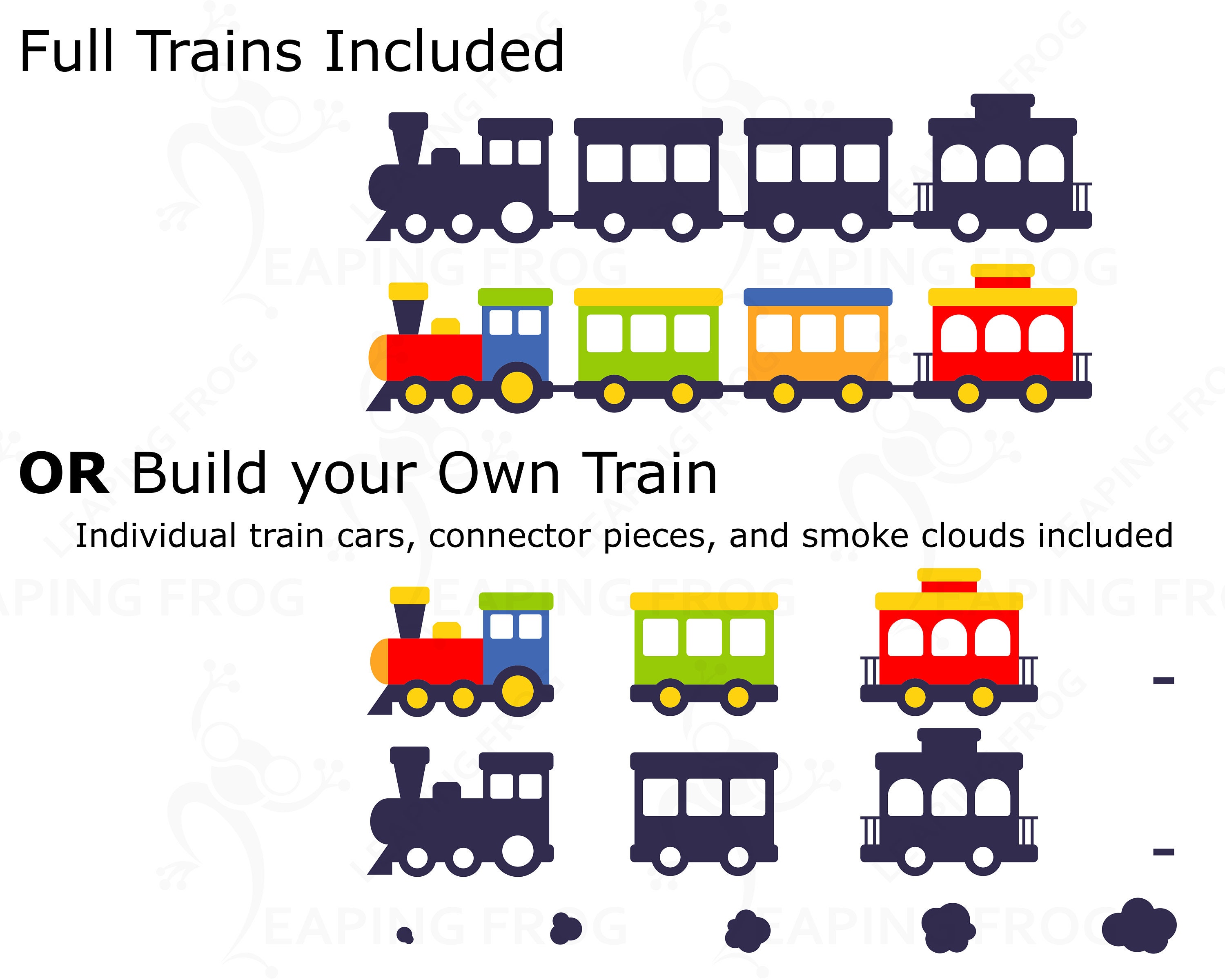 Train SVG. Cricut Cut, Layered Files, Silhouette Files. PNG, DXF, Eps ...