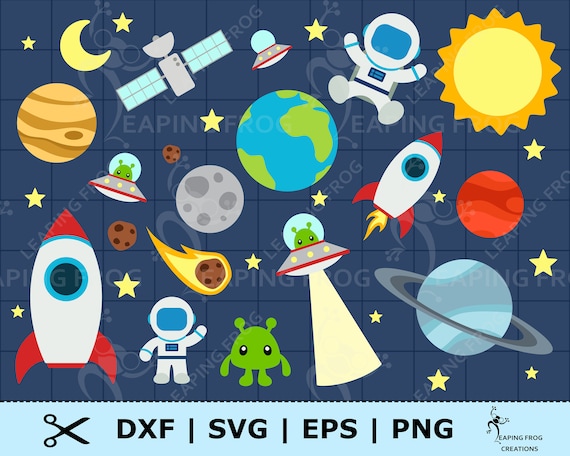Space SVG. PNG. Cricut Cut Layered Files. Silhouette Files. | Etsy