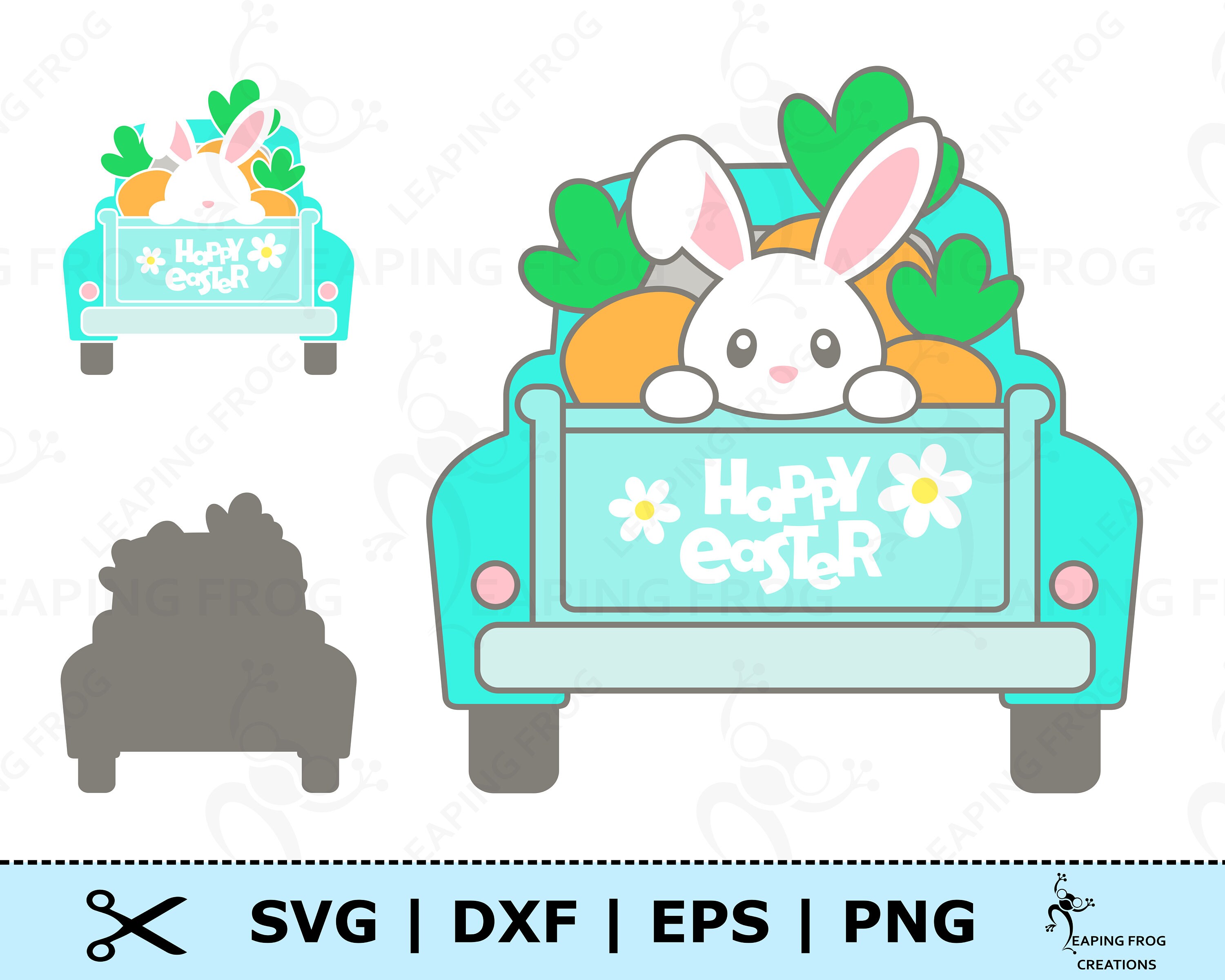 Easter Truck SVG. PNG. Cricut Cut Files Layered. Silhouette - Etsy