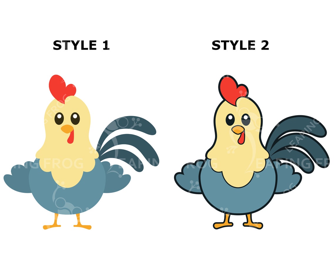 Rooster SVG. Chicken SVG. Cricut Cut Files, Layered Files. DXF Png Eps ...