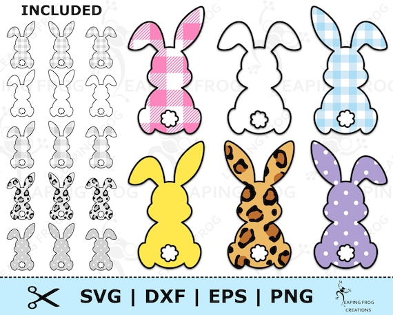 Easter Bunny SVG. PNG. Cricut Cut Files Layered. Silhouette | Etsy