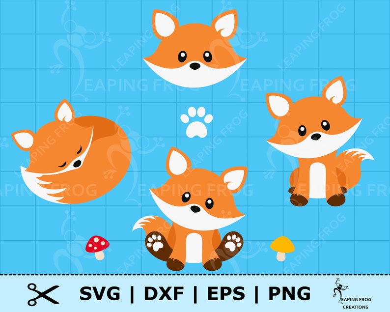 Cute Fox Set SVG. Cricut Cut Files Layered. Silhouette. Fox - Etsy