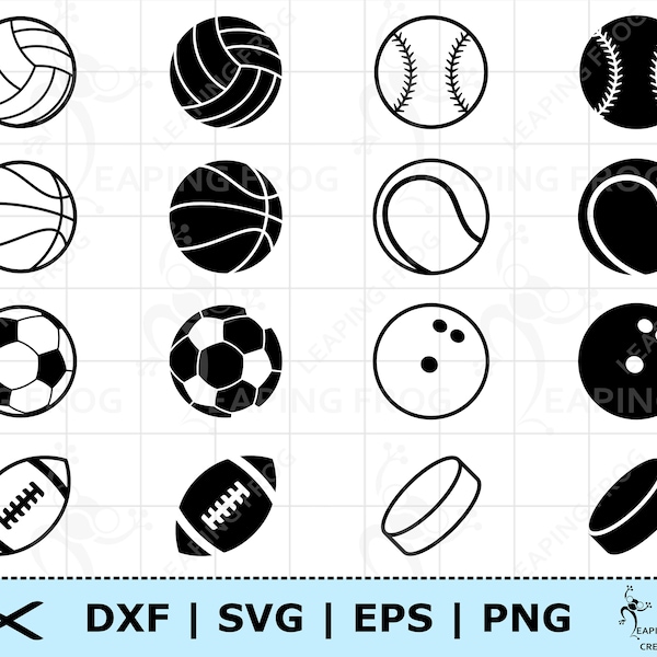 Sports Balls Svg - Etsy