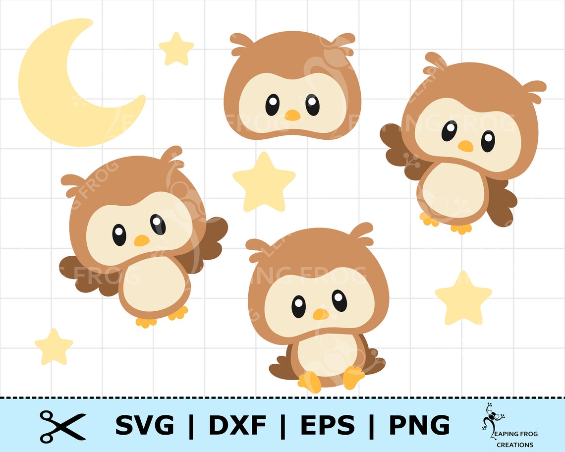Cute Baby Owl SVG. Owl PNG. Owl DXF. Cricut Cut Files Layered | Etsy
