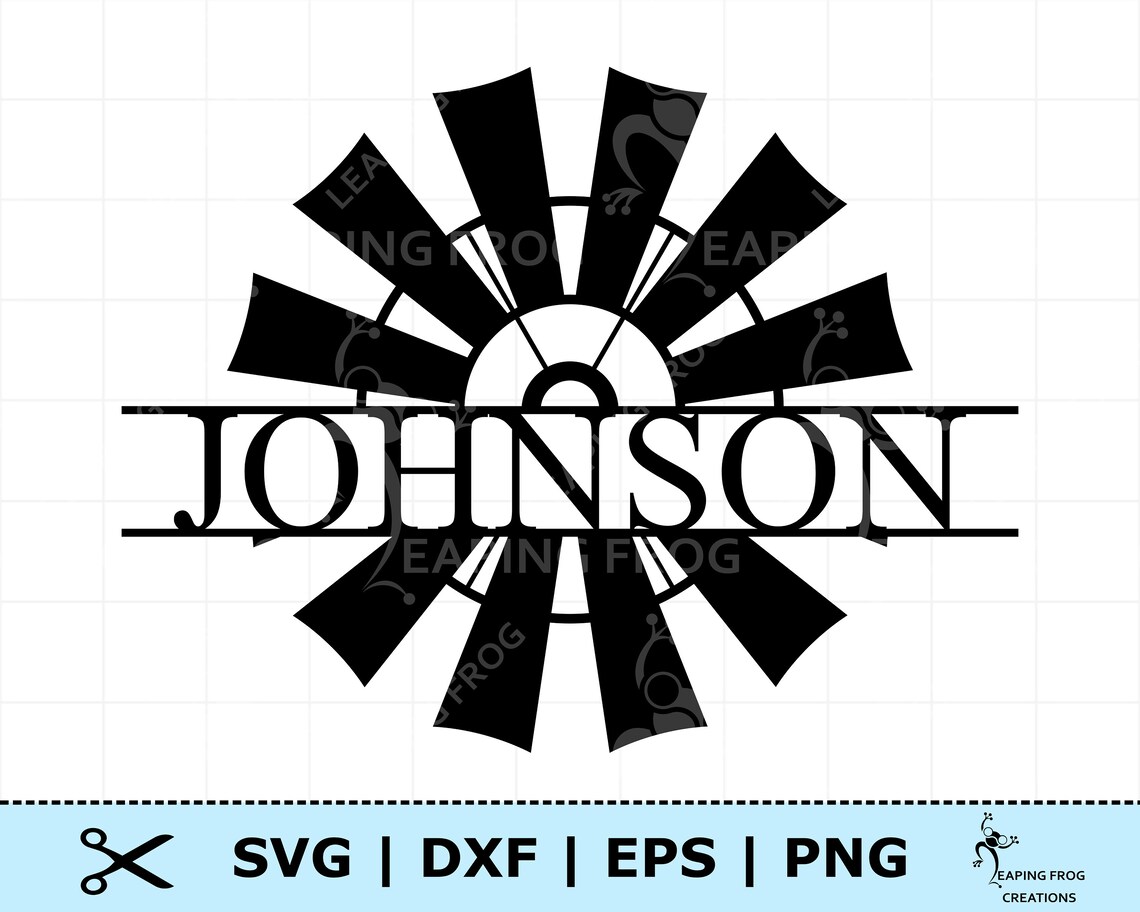 Windmill Monogram SVG. Customized Personalized. Cricut Cut - Etsy