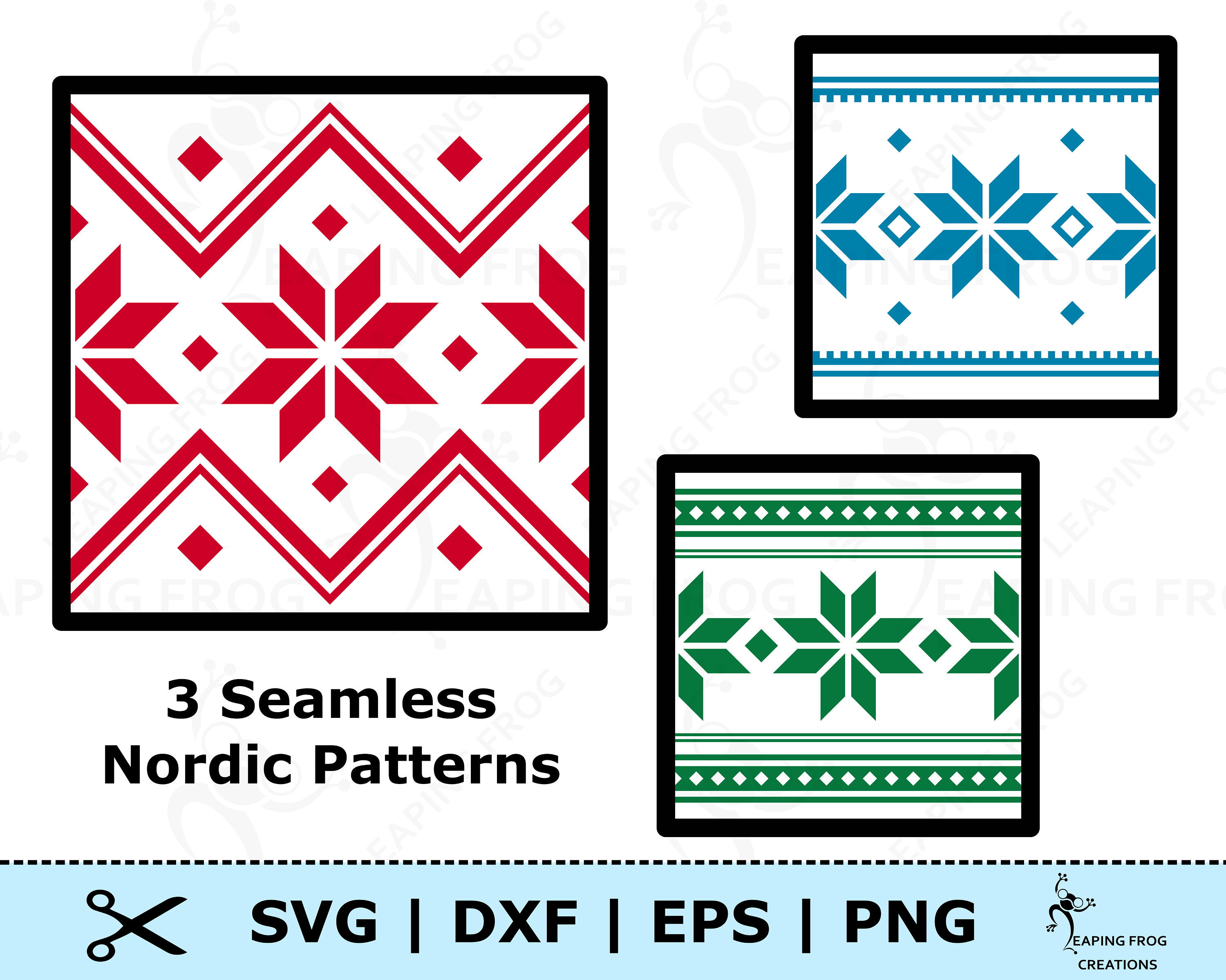 Nordic Pattern SVG. PNG. 3 Versions Cricut Cut Files | Etsy