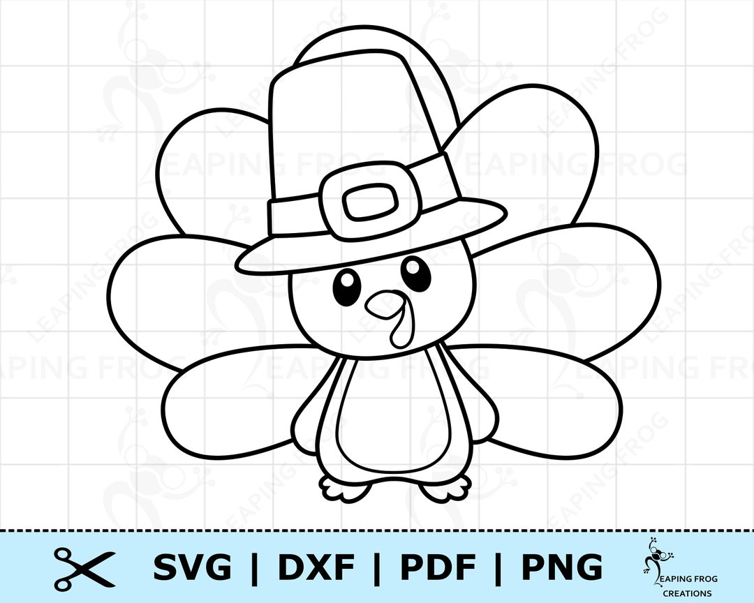 Turkey SVG. PNG. Cricut Cut File, Silhouette File. Stencil, Outline ...