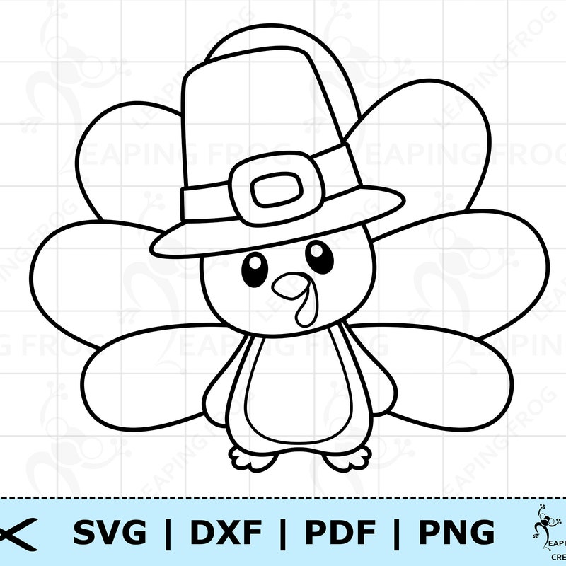 Black and White Turkey Clipart - Etsy