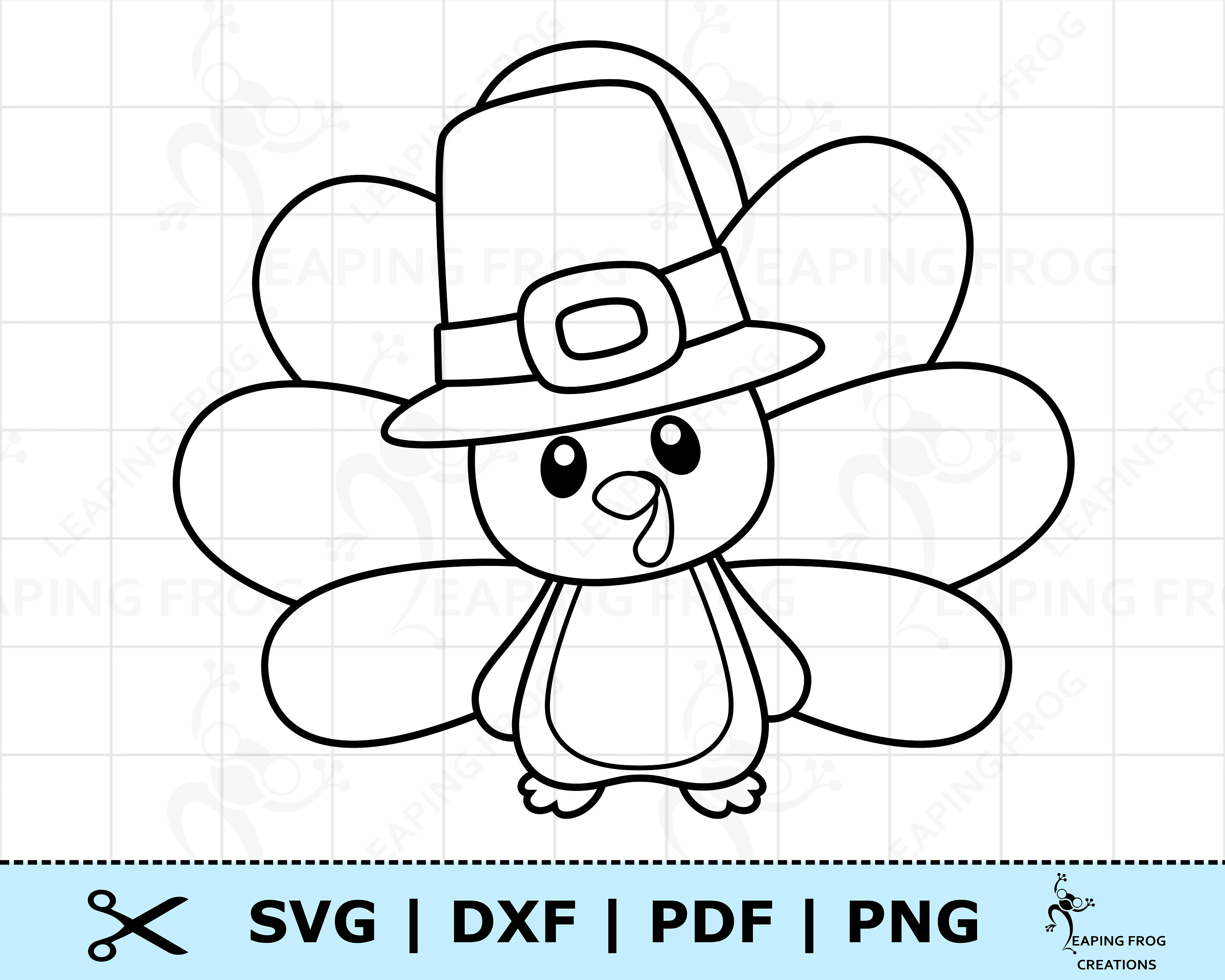 Cute Turkey Clipart Black And White Thanksgiving Turkey Outline Stock