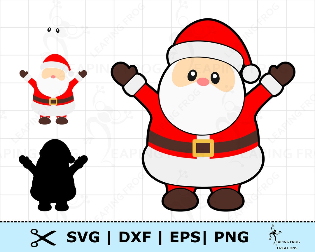 Santa SVG. Santa Claus SVG. Cricut Cut Files, Layered Files. Silhouette ...