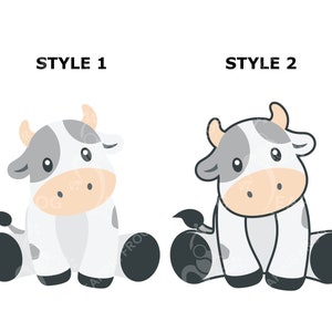 Cute Cow SVG. Cricut, Silhouette Cut Files. PNG. DXF. Cartoon Cow ...