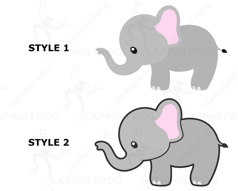 Baby Elephant SVG. Cricut Cut Files Layered. Silhouette. - Etsy
