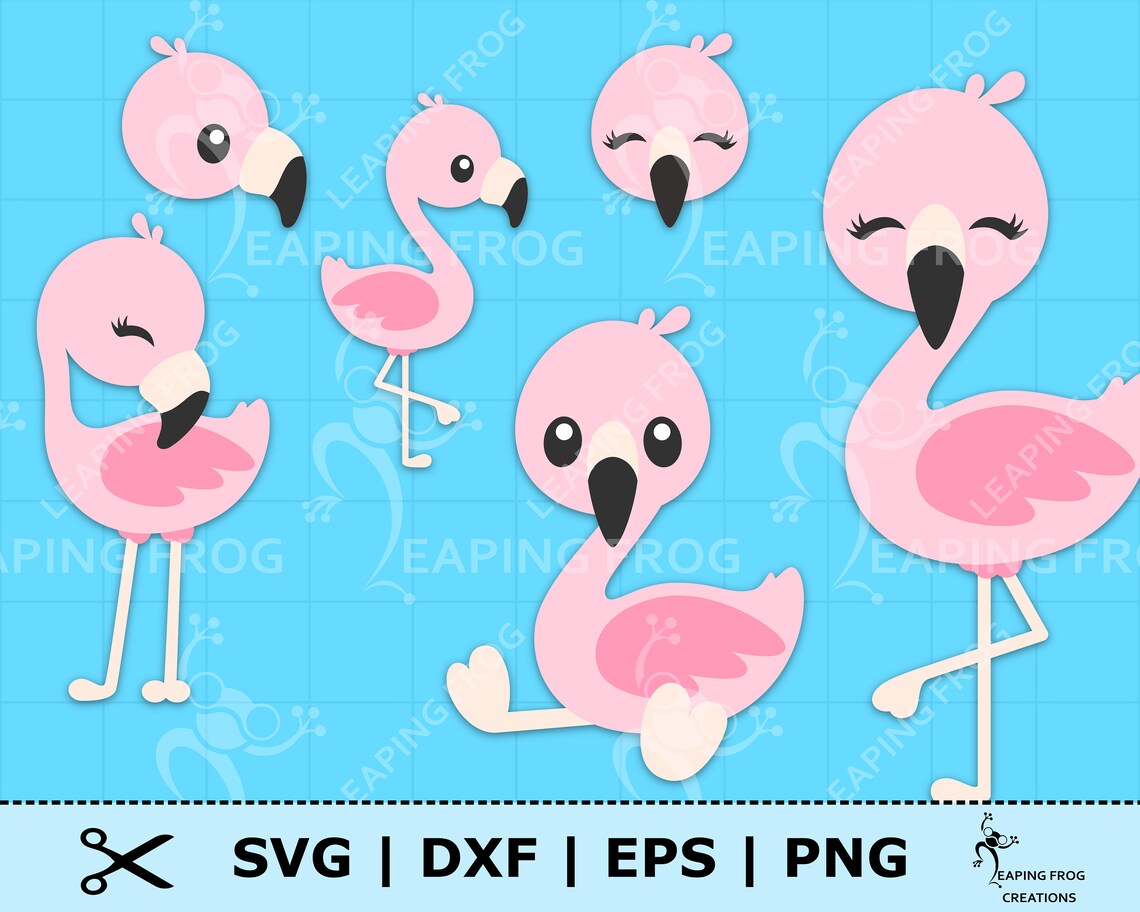 Flamingo SVG. Bundle Set. Cricut Cut Files Layered. - Etsy