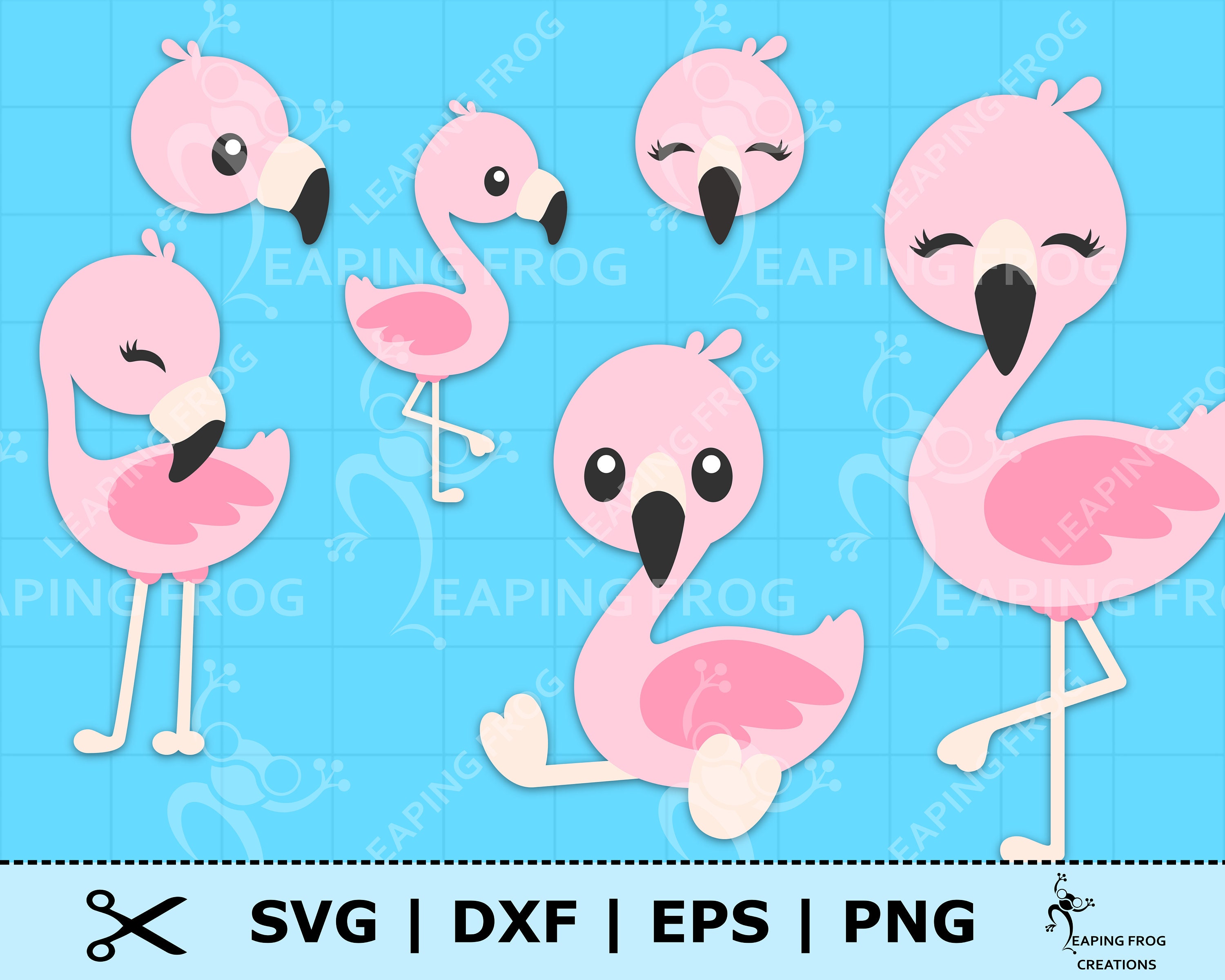 Flamingo SVG. Bundle, Set. Cricut Cut Files, Layered. Silhouette. PNG ...
