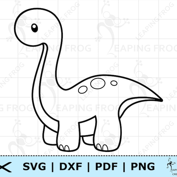 Dinosaur Outline Svg - Etsy