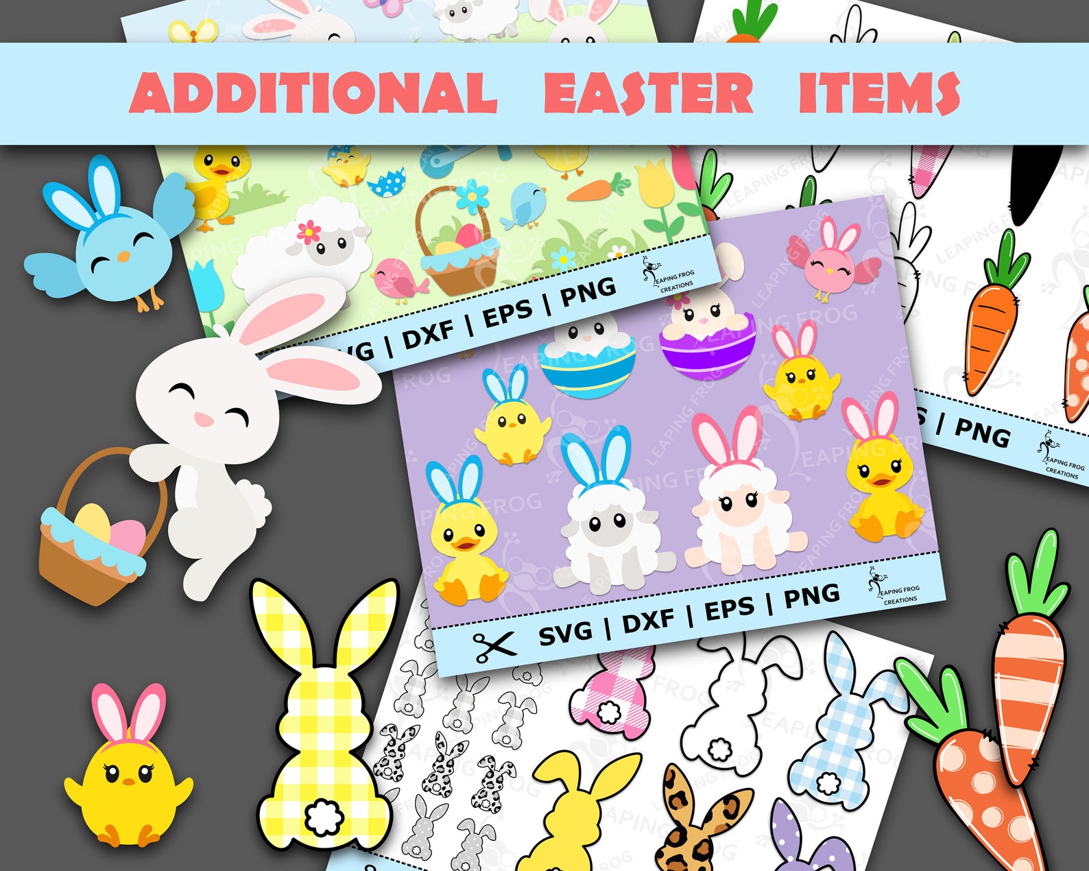 Easter Bunny SVG, PNG. Cricut Cut Files, Layered Files. Silhouette ...