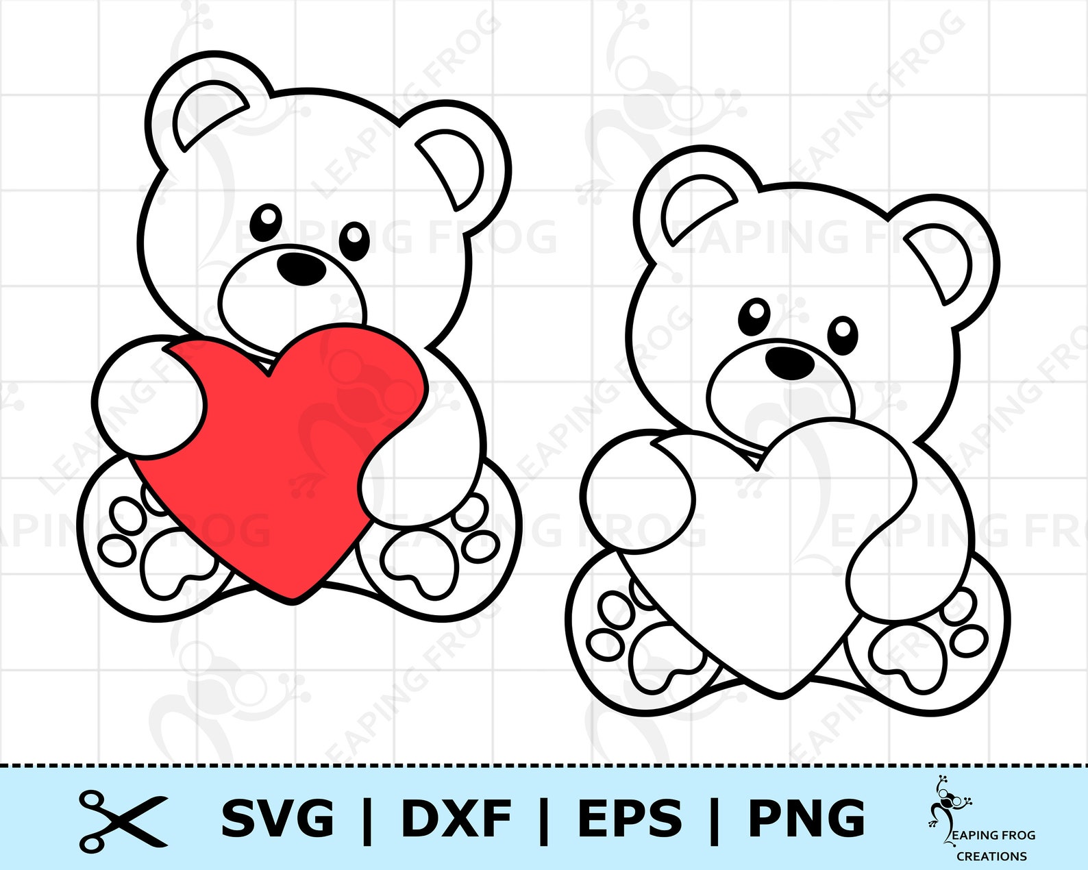Valentine's Bear SVG. PNG. Heart. Cricut Cut Files - Etsy