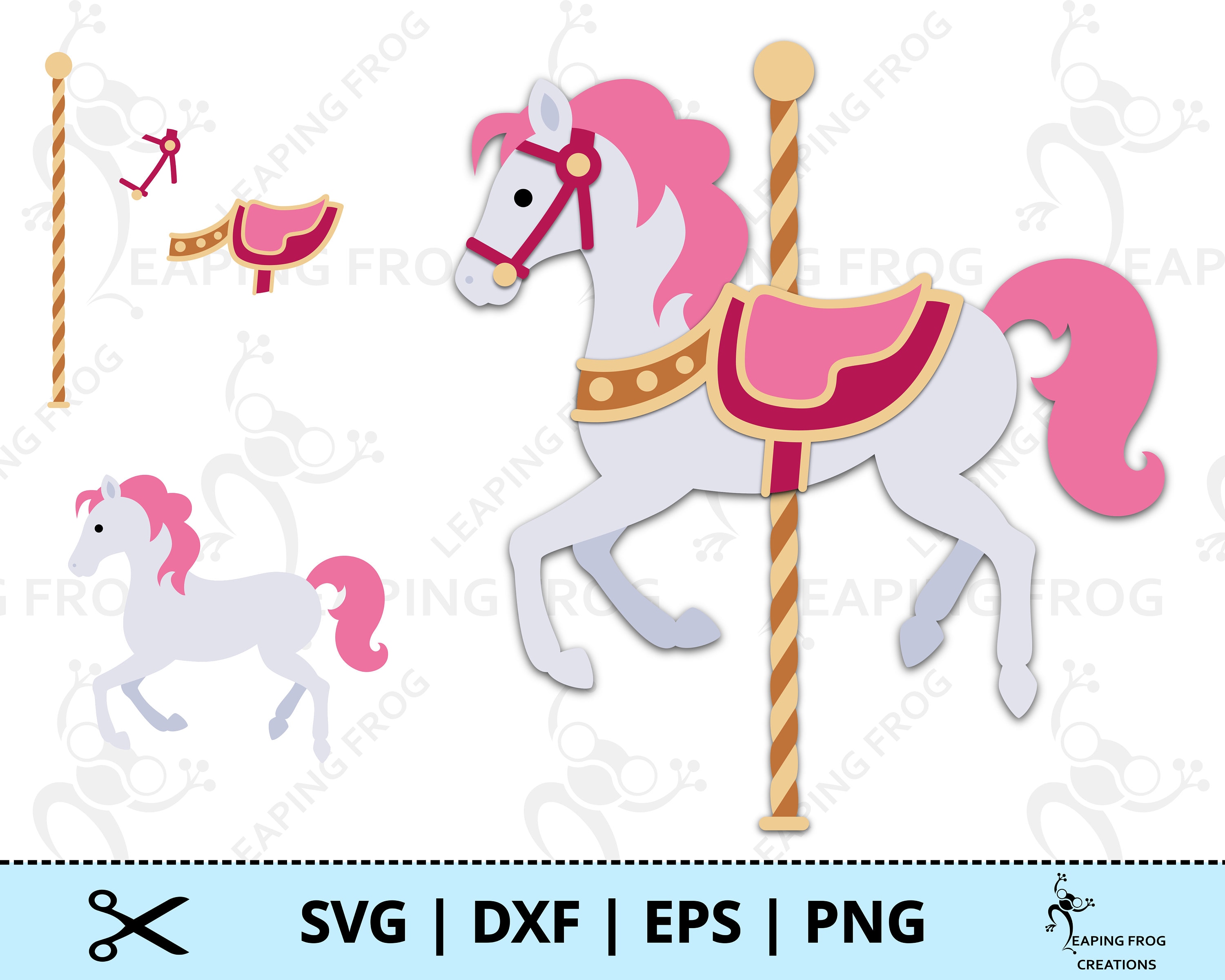 Carousel Horse SVG. PNG. Cricut Cut & Layered Files - Etsy UK