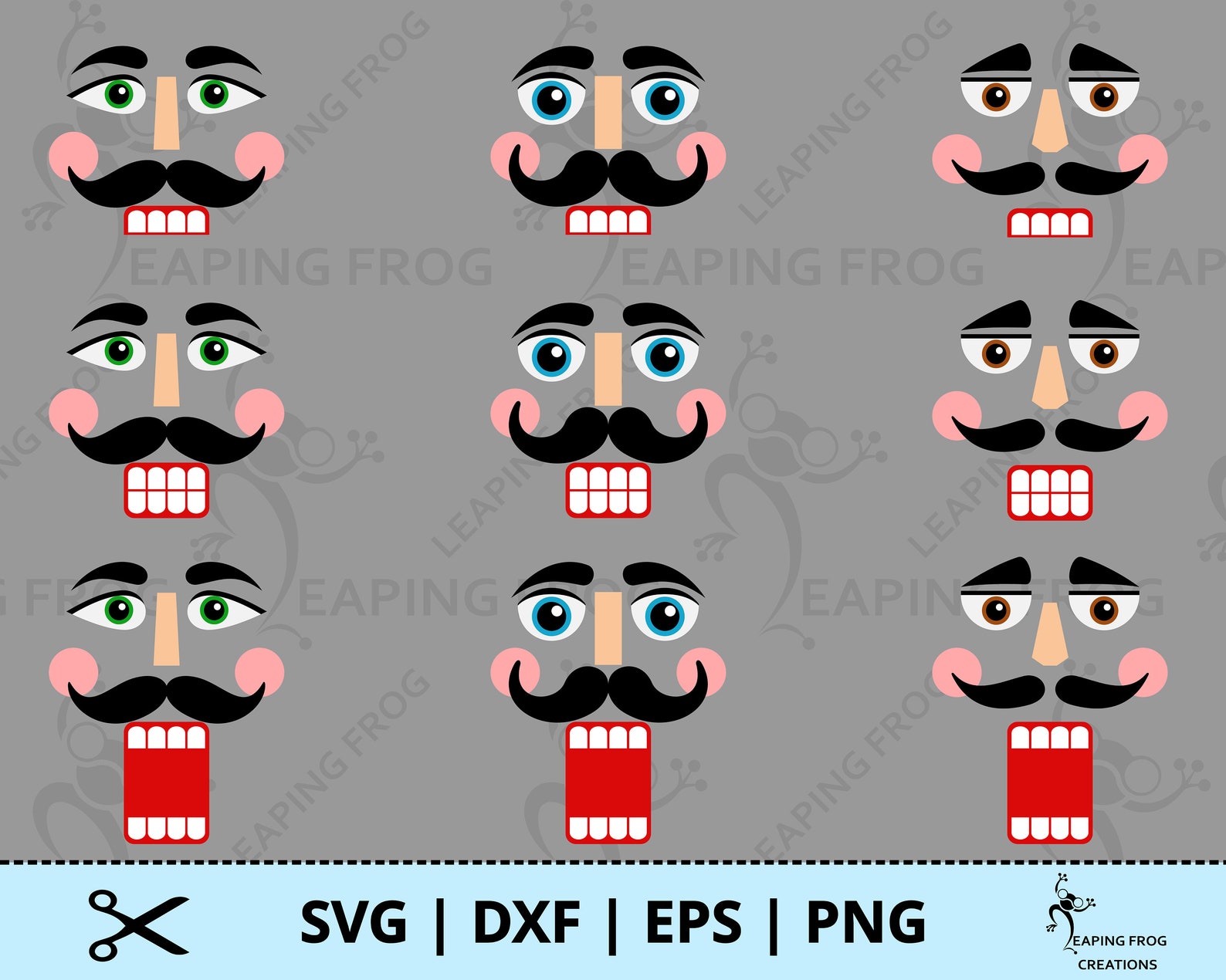 Nutcracker Faces SVG. PNG. Cricut Cut Files Silhouette - Etsy UK