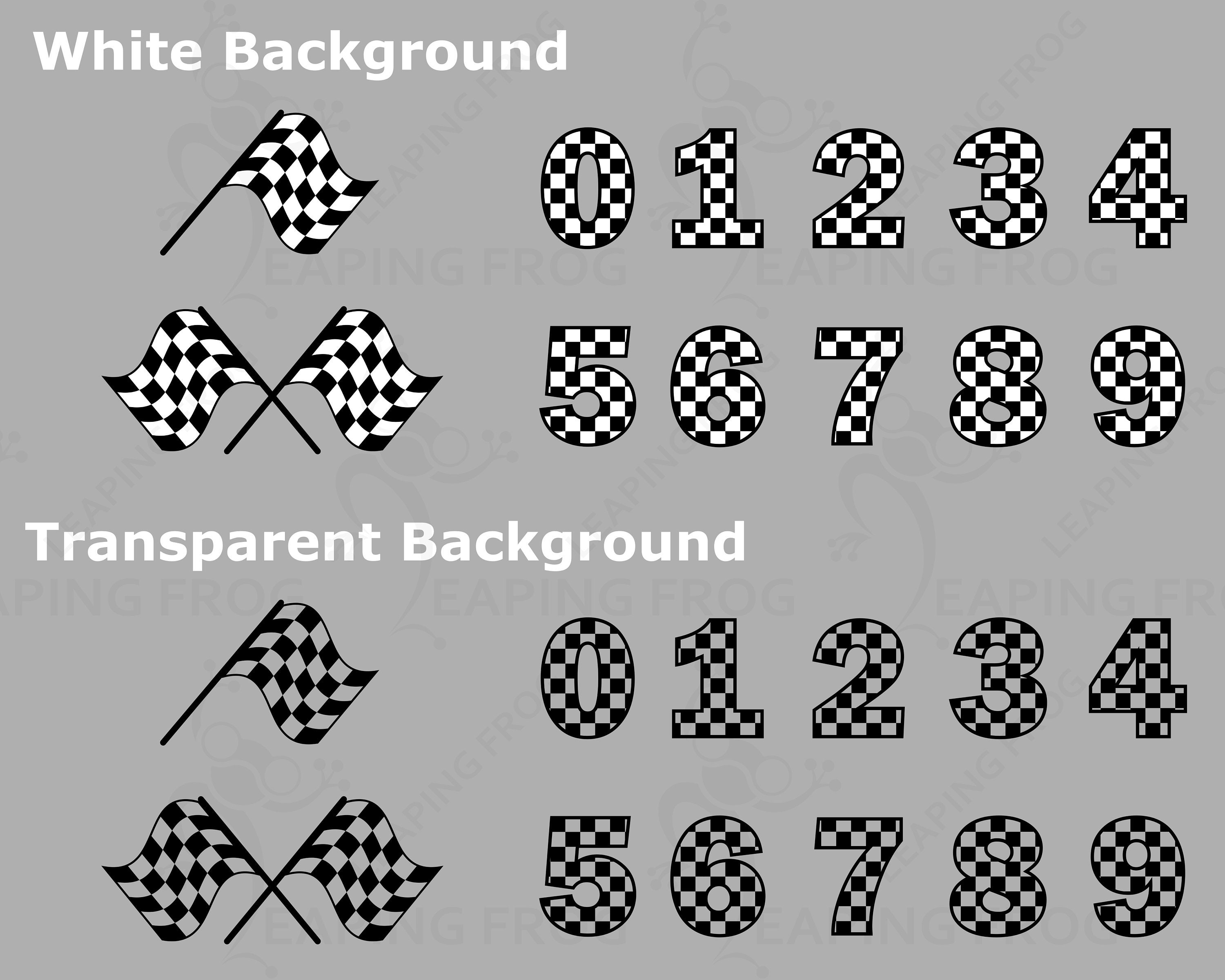 Checkered Numbers SVG. Cricut Cut Files. Silhouette. Racing - Etsy UK