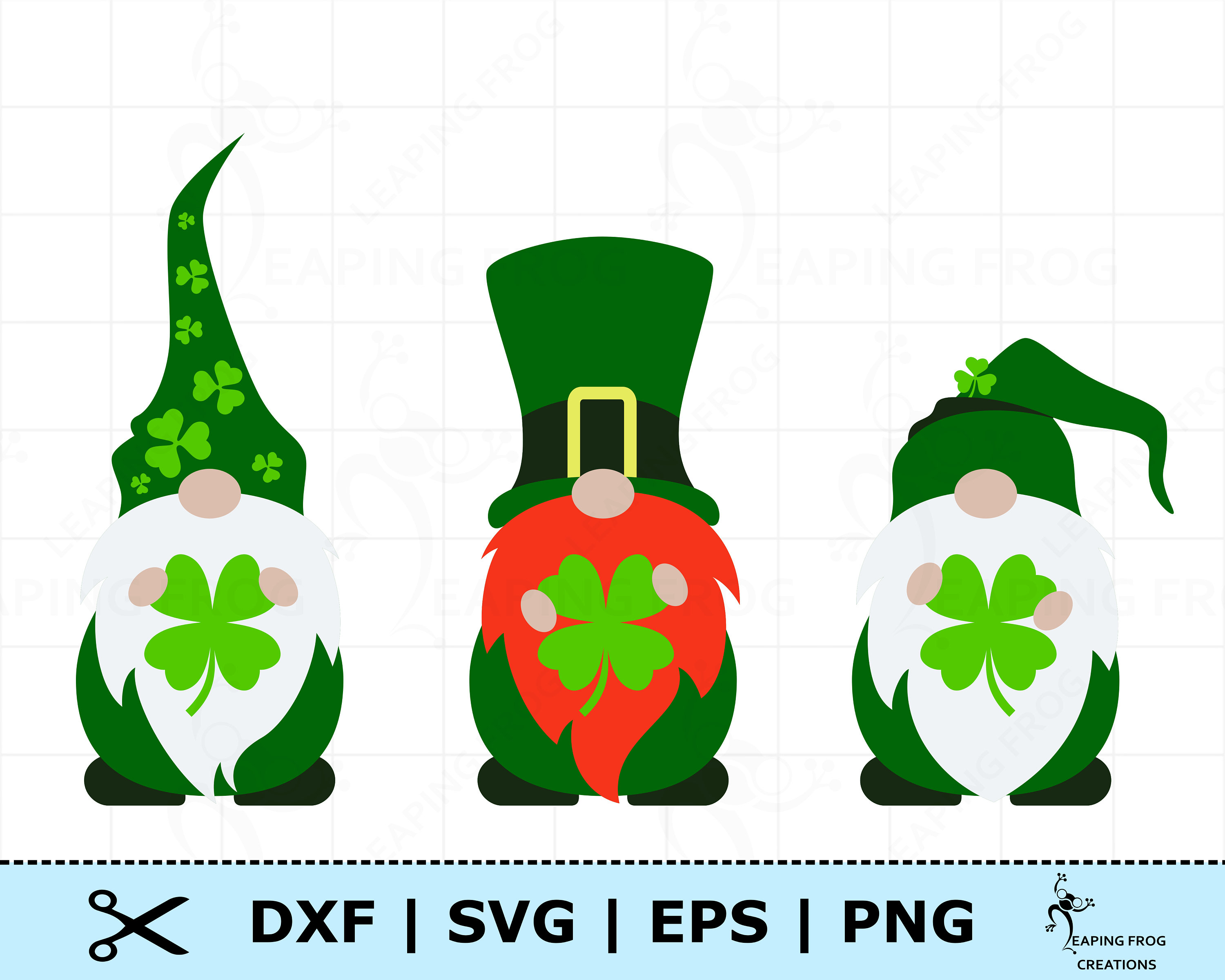Cute St. Patrick's Day Gnomes SVG PNG DXF. Digital Download / Vector ...